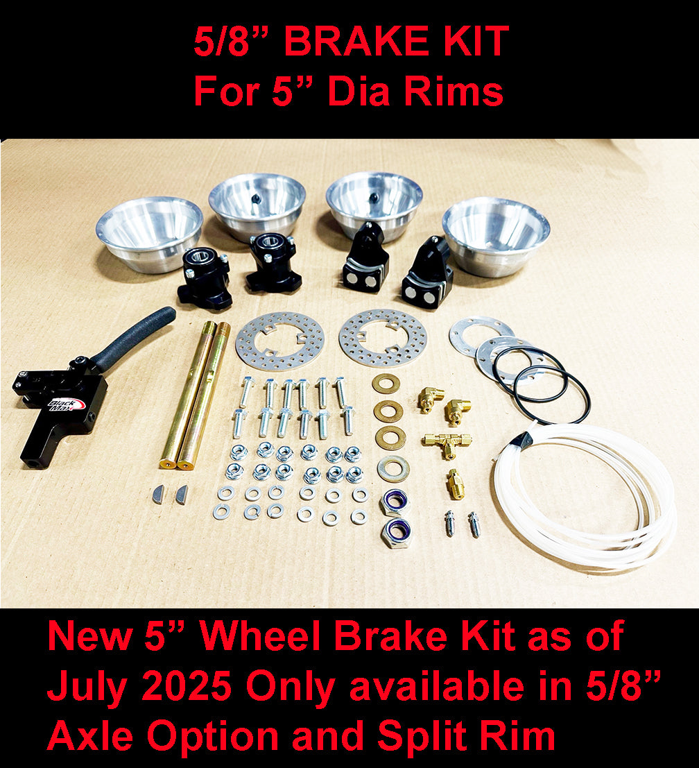 5/8 Black Max Brake Kit (.625") (For 5" Diameter Wheel) – Black Max Brakes